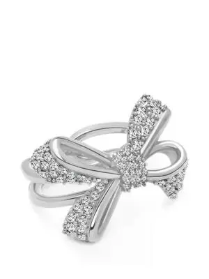 Oscar De La Renta Bow Crystal-embellished Ring