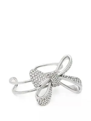 Oscar De La Renta Bow Crystal Cuff Bracelet