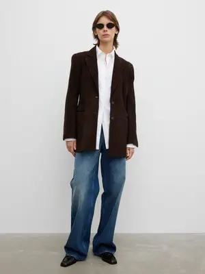 HOUSE OF DAGMAR Slim Suede Blazer