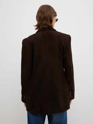 HOUSE OF DAGMAR Slim Suede Blazer