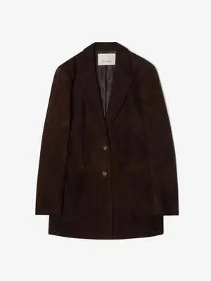 HOUSE OF DAGMAR Slim Suede Blazer