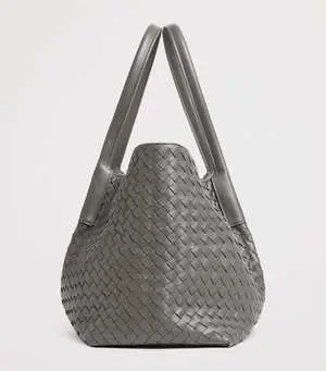 Bottega Veneta Leather Pinacoteca Tote Bag - Grey