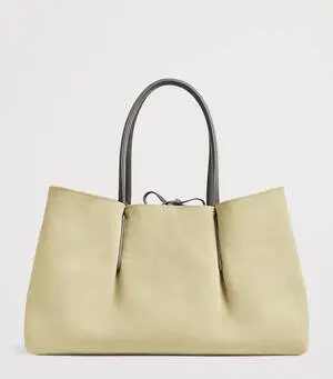 Bottega Veneta Leather Pinacoteca Tote Bag - Grey