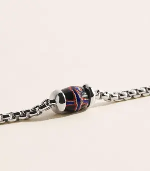 Tateossian Rhodium-plated French Cross Chain Bracelet
