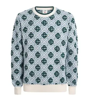 Casablanca Wool Monogram Sweater - Blue