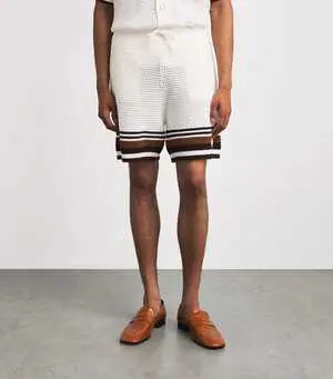 Casablanca Crochet Stripe Shorts