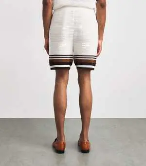 Casablanca Crochet Stripe Shorts