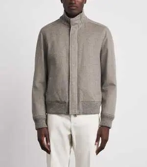 Paul & Shark Cashmere Felt Bomber Jacket