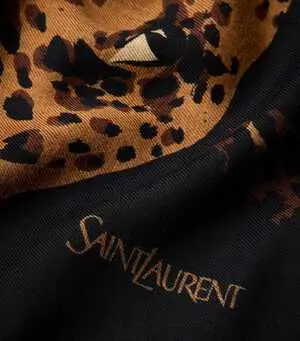Saint Laurent Wool Leopard Stole