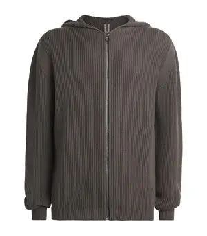 Rick Owens Cashmere Zip-up Hoodie - Grey