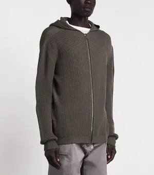 Rick Owens Cashmere Zip-up Hoodie - Grey