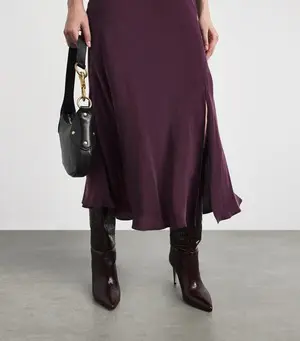 Claudie Pierlot Teardrop Detail Midi Dress - Purple