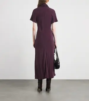 Claudie Pierlot Teardrop Detail Midi Dress - Purple