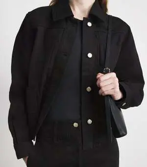 Claudie Pierlot Contrast-stitch Denim Jacket