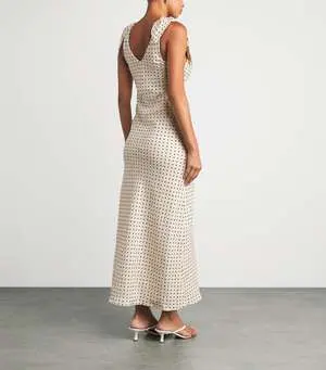 Faithfull The Brand Solana Linen Polka-dot Maxi Dress