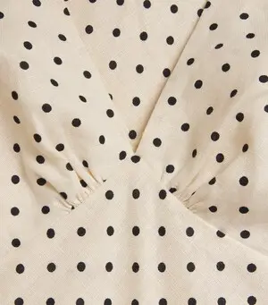Faithfull The Brand Solana Linen Polka-dot Maxi Dress