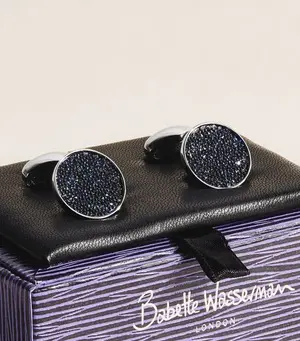 BABETTE WASSERMAN LONDON Crystal-embellished Moondust Cufflinks