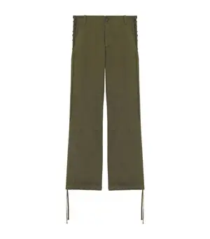 Alexander McQueen Lace-up Trousers - Green