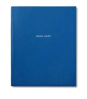 Smythson Leather Portobello Weekly Diary 2026-2027 - Blue