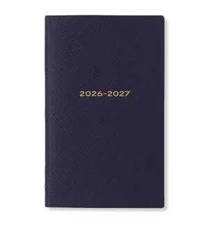 Smythson Leather Panama 2026/27 Diary - Navy