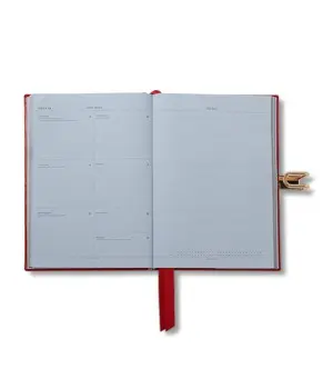 Smythson Leather Mara Soho A5 Mid-year 2026 Diary - Red