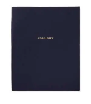 Smythson Leather Portobello Weekly Diary 2026-2027 - Navy