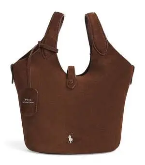 Polo Ralph Lauren Small Suede Polo Play Cross-body Bag - Brown