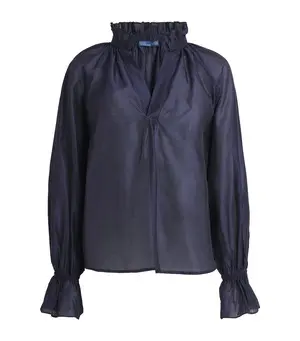 Polo Ralph Lauren Organza Blouse - Blue