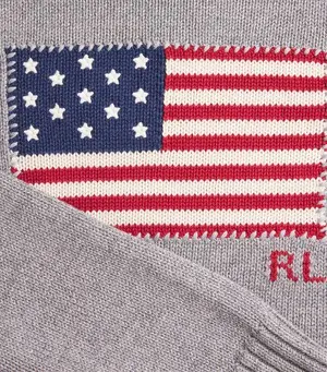 Polo Ralph Lauren Cotton American Flag Knit Sweater