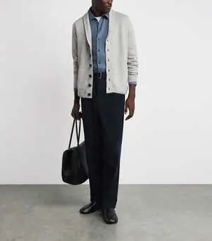 John Smedley Rockford Shawl Collar Cardigan - Grey