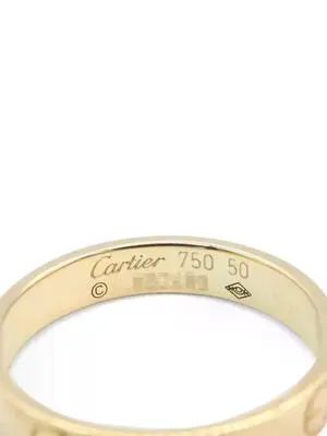 Cartier 18k Yellow Logo Engraved Love Ring