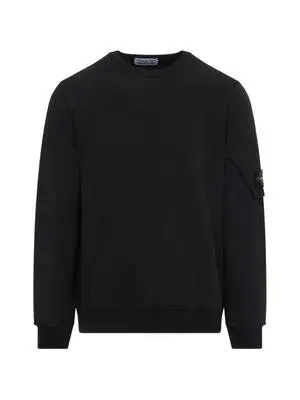 Stone Island Logo-patch Pocket Sweatshirt - Black