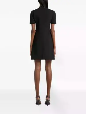 COURREGES A-line Mini Dress With Vinyl Collar - Black