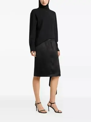 COURREGES Draped Satin Skirt