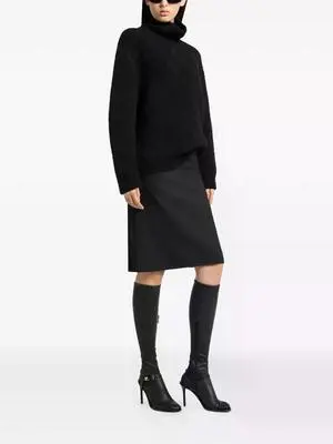 COURREGES Bouclé-knit Button-detail Sweater