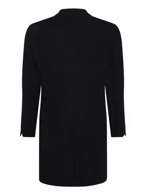 Canali Double-breasted Coat - Black