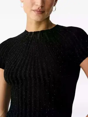 Guess Rhinestone-embellished Ribbed-knit T-shirt