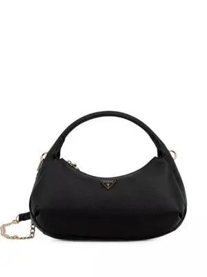 Guess Gilda Logo-plaque Chain-link Shoulder Bag - Black