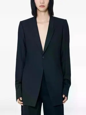 Rick Owens Single-breasted Buttoned Blazer - Black