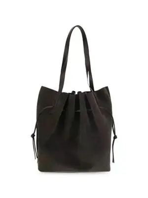 Yuzefi Scallop Drawstring Tote Bag - Brown