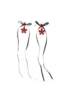 Simone Rocha Daisy Bow Earrings - Silver