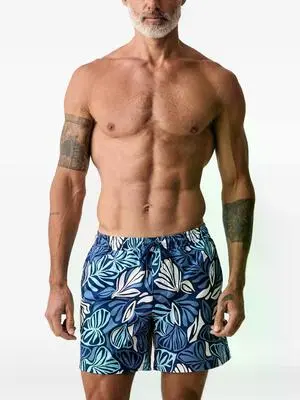 Marc O'polo Leaf-print Swim Shorts - Blue