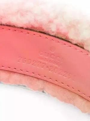 Gucci 2010s Double G Shearling Earmuffs