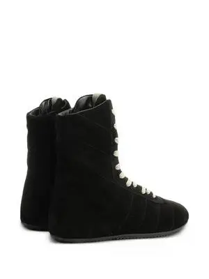 Rick Owens Chevron Quilted High-top Sneakers