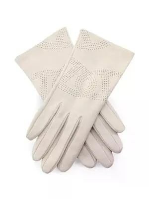 Hermès 2010s Perforated-logo Leather Gloves