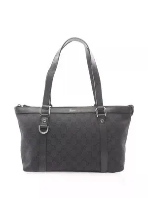 Gucci 2010s Abby Gg Canvas Tote Bag - Black