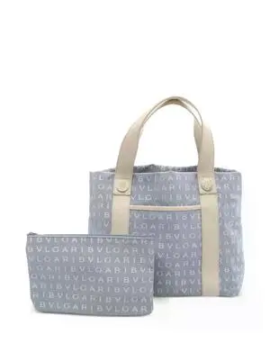 BVLGARI 2000s Logomania Tote Bag - Blue
