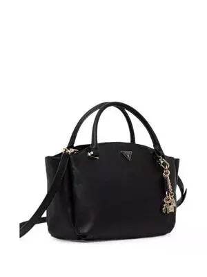 Guess Logo-plaque Charm-detail Tote Bag - Black