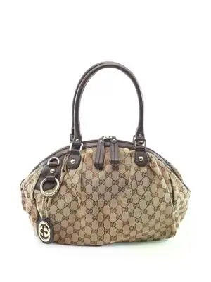 Gucci 2000s Sukey Gg Canvas Handbag - Neutrals