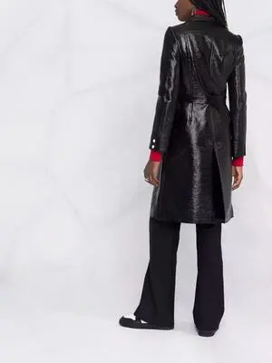 COURREGES Vinyl Logo Appliqué Trench Coat
